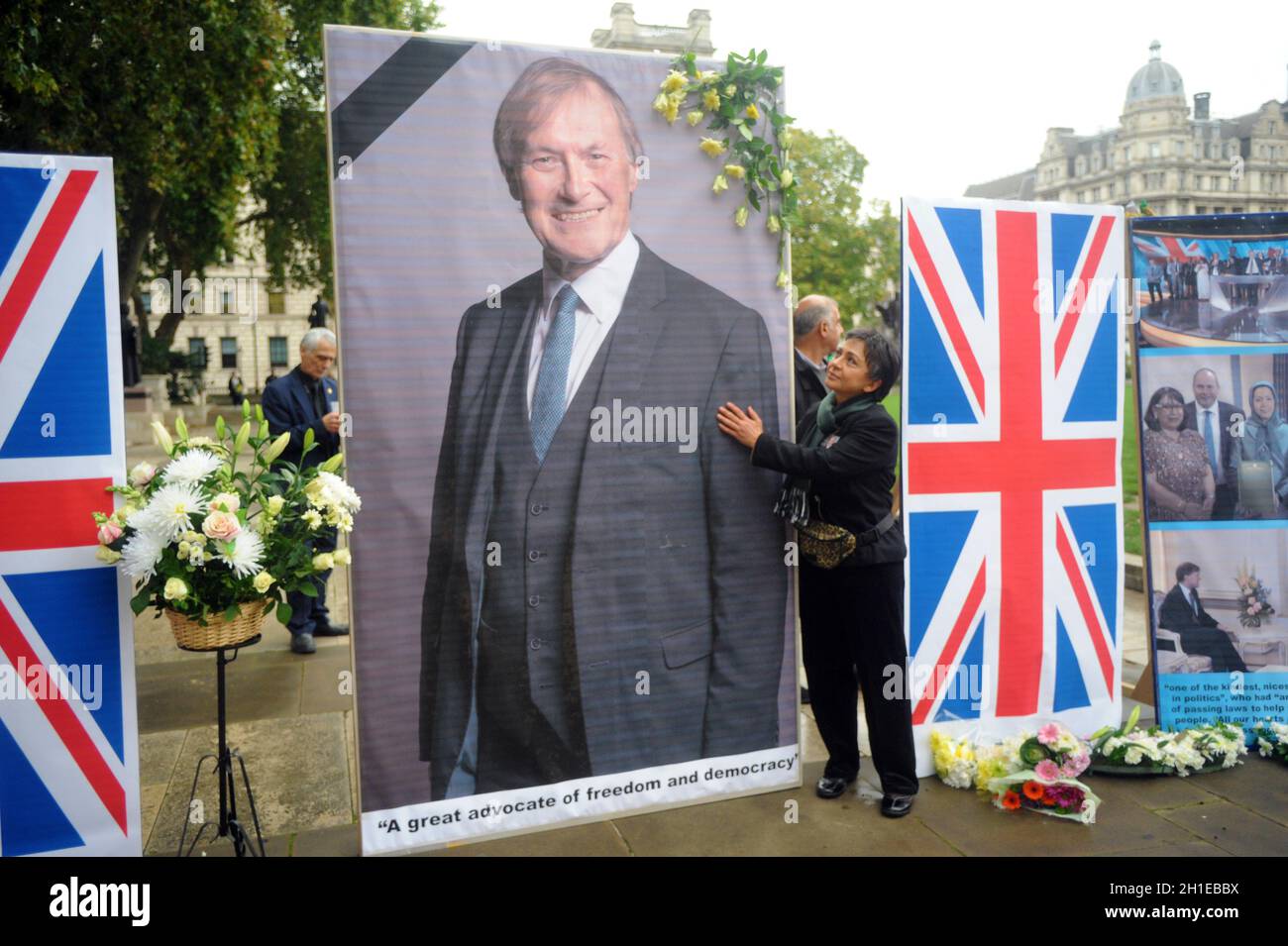 London, UK. 18th Oct, 2021. Iranians show respect for Sir David Amess ...