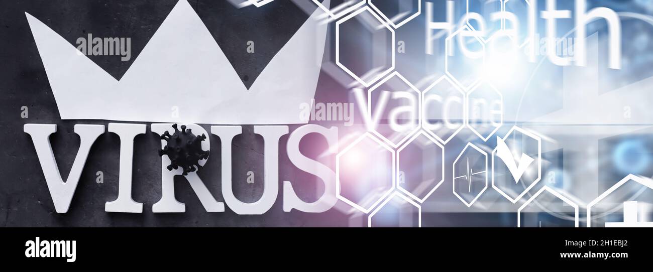 Medical background. Lettering virus. Coronavirus wooden letters ...