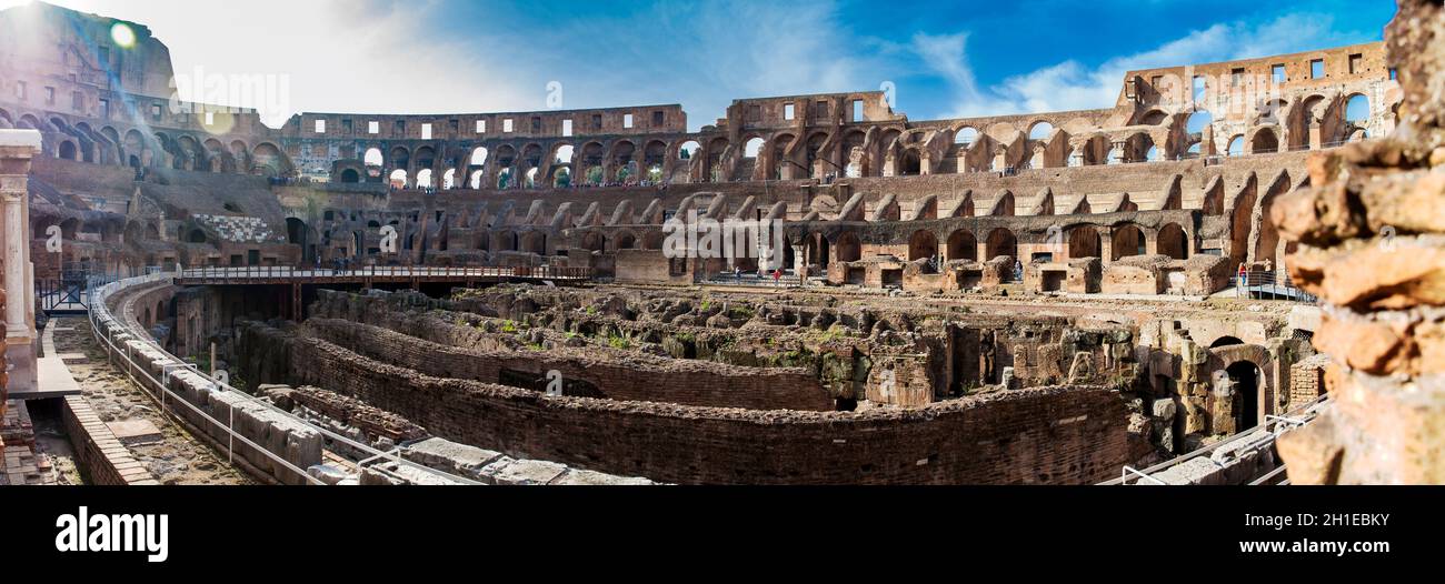 ROME, ITALY - APRIL, 2018: Panorama of the interior of the Roman ...
