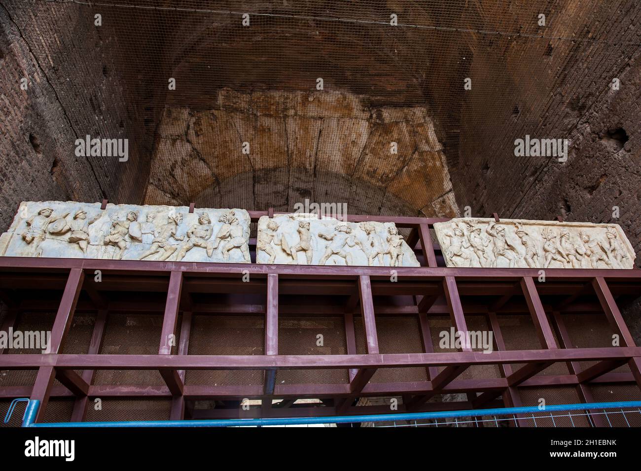 ROME, ITALY - APRIL, 2018: Beautiful stone carvings of Roman Gladiators ...