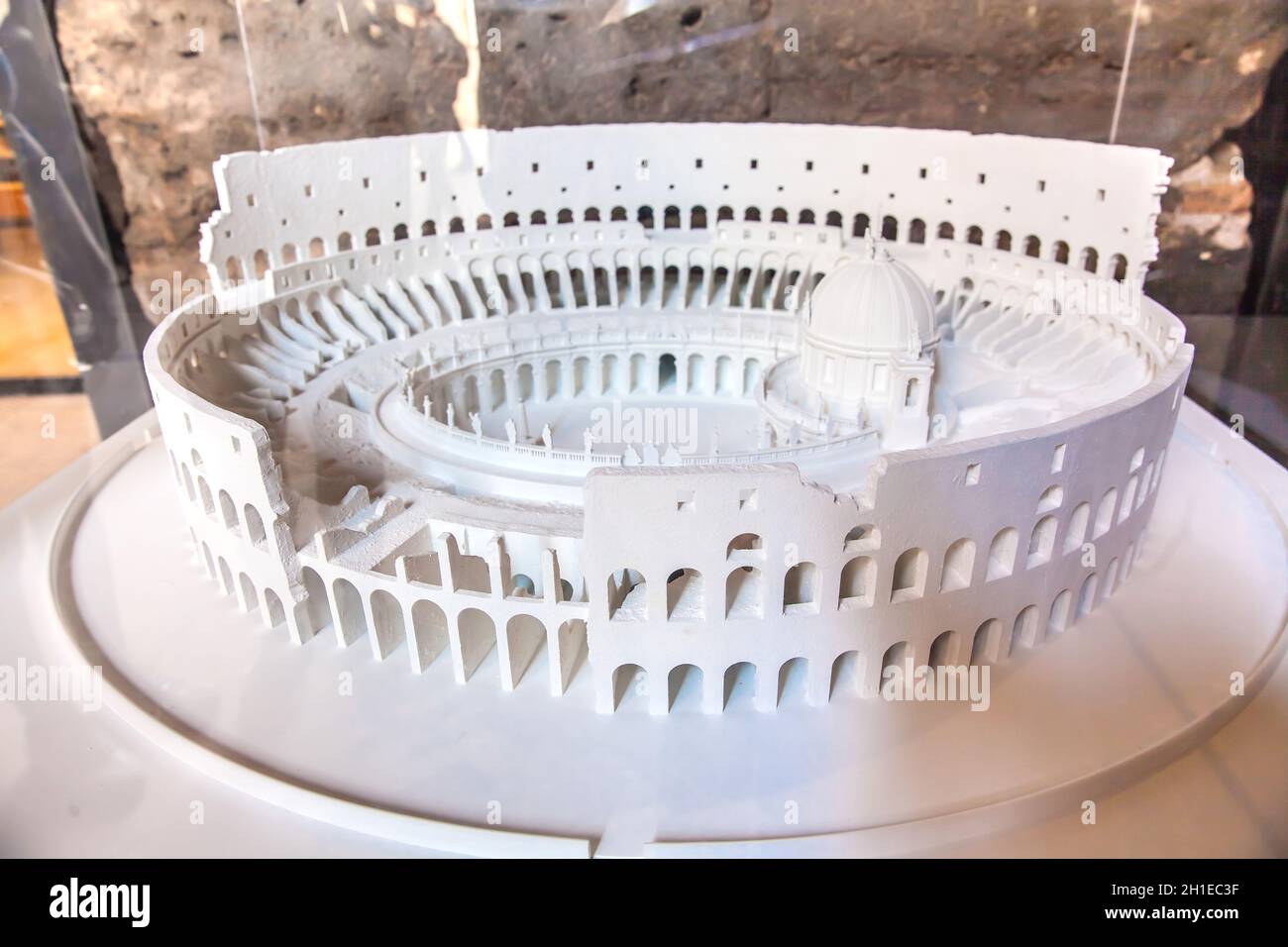 ROME, ITALY - APRIL, 2018: Model of the famous Colosseum in Rome Stock ...