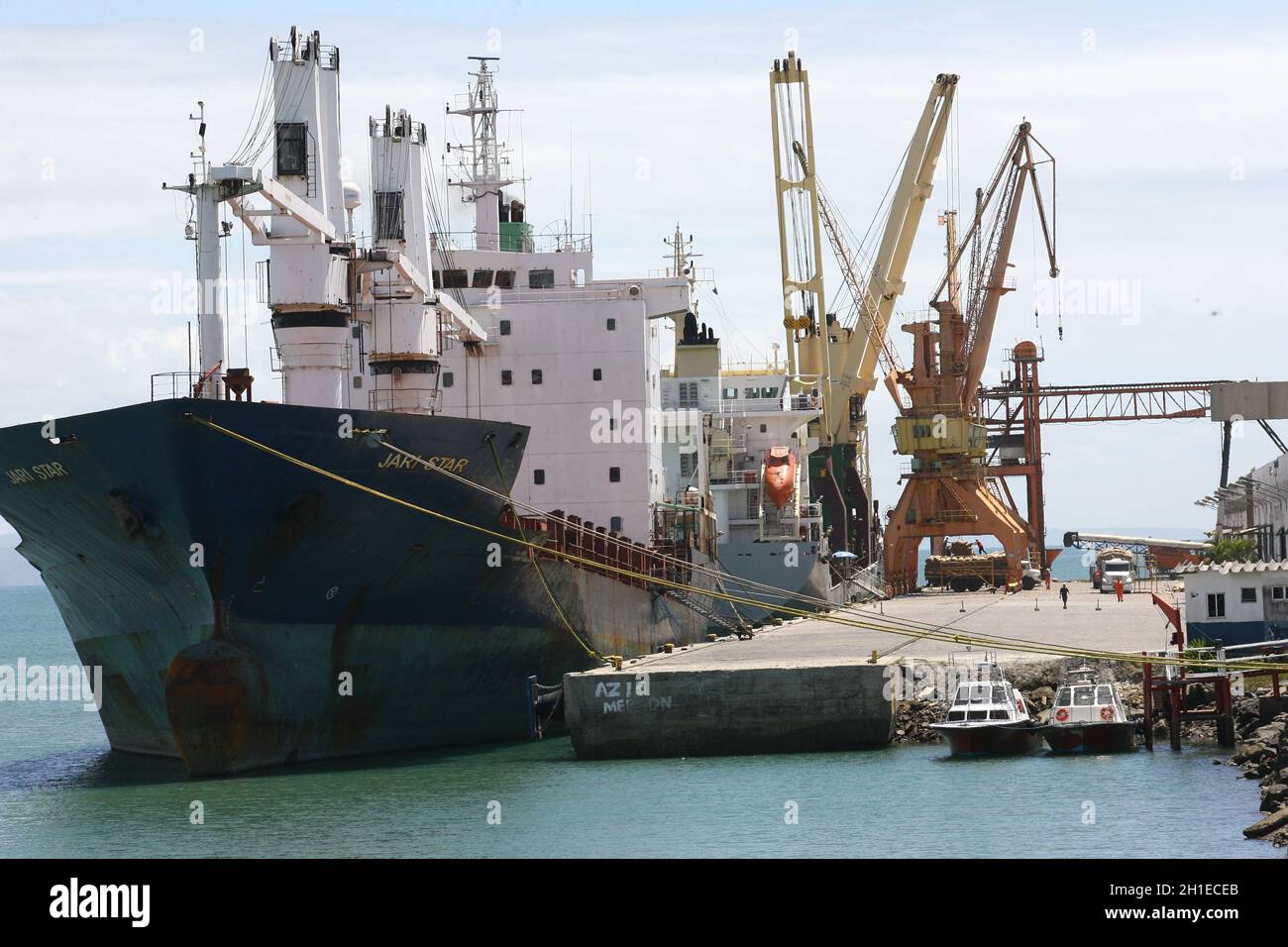 ilheus, bahia / brazil - march 26, 2012: Ship is seen at the port of ...
