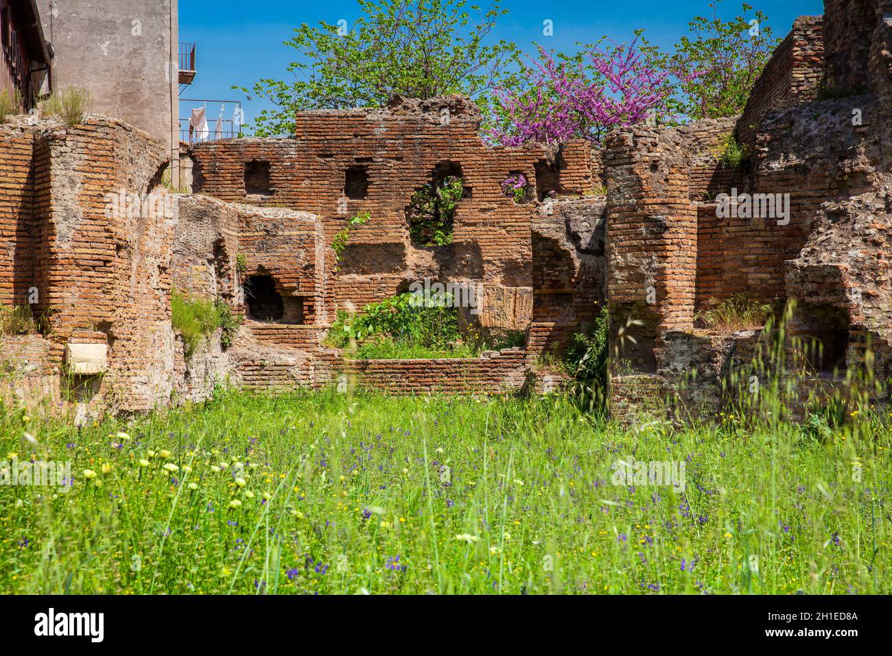 Nymphaeum and Adjoining Cisterns at the Palatine Hill in Rome Stock ...