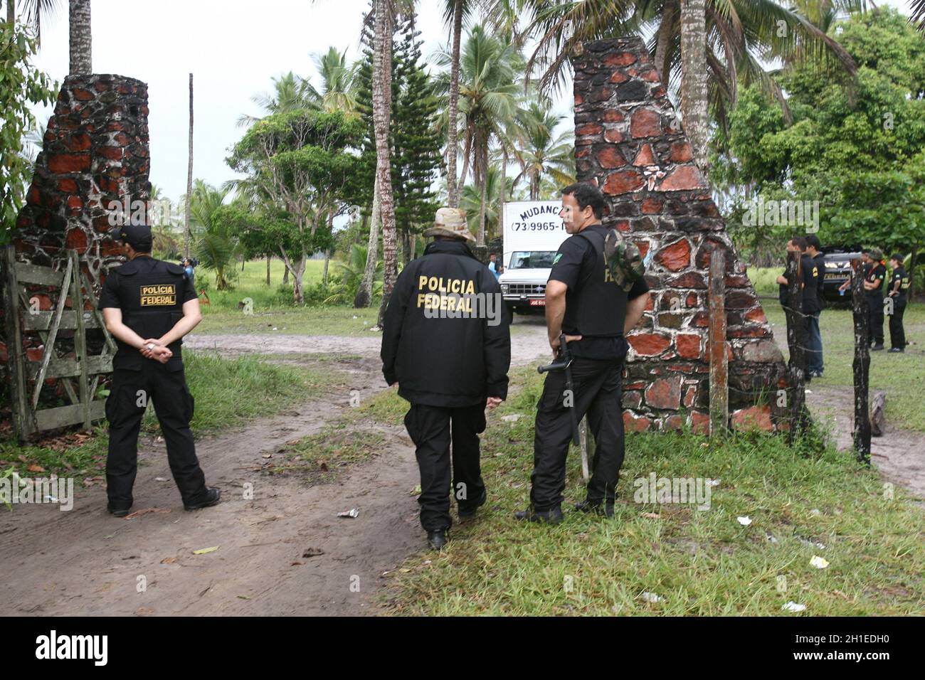 ilheus, bahia / brazil - february 1, 2012: Federal Police officers ...
