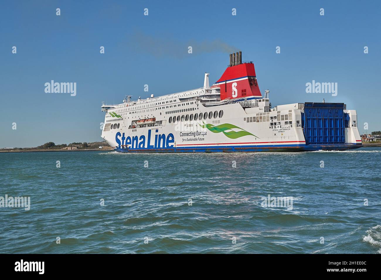 PORT OF ROTTERDAM, THE NETHERLANDS - SEPTEMBER 21, 2019: Ferry of Stena ...