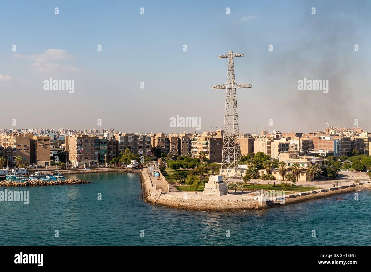 Port Tewfik, Egypt - November 5, 2017: Port Tewfik Memorial and tower ...