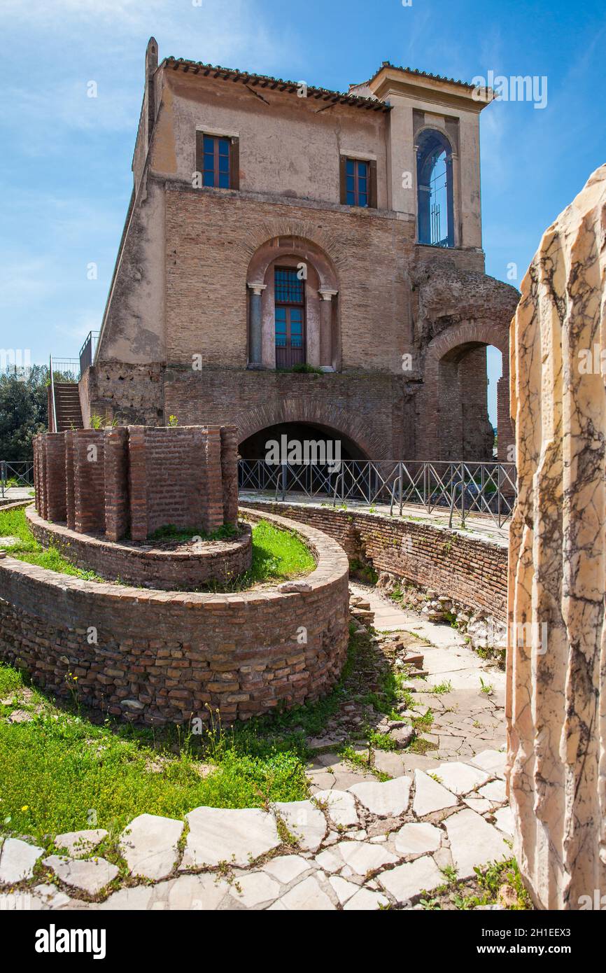 Oval fountain of the cenatio of the Flavian Palace also known as the ...