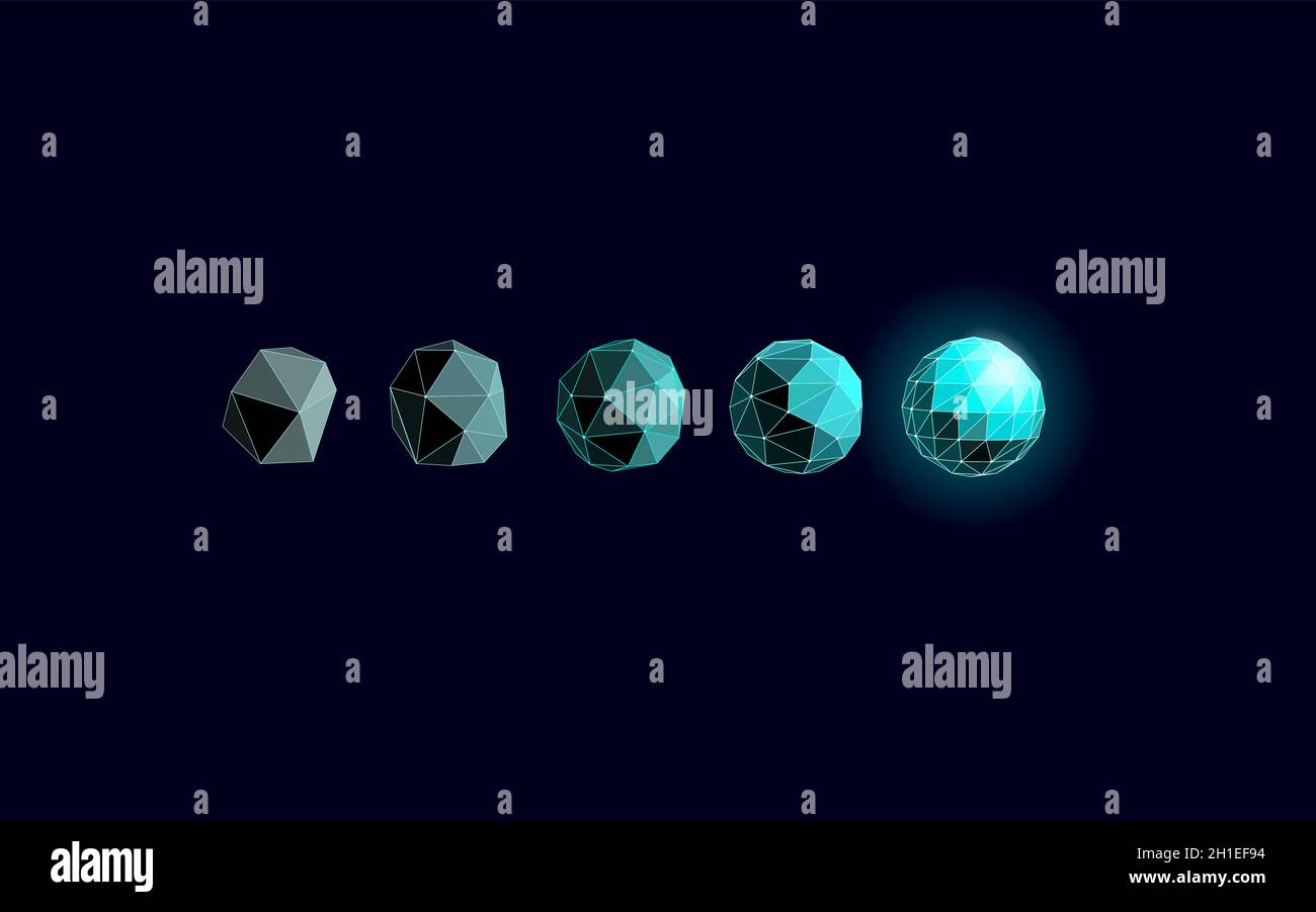 3D polygonal transformation shape development. Self coaching personal ...