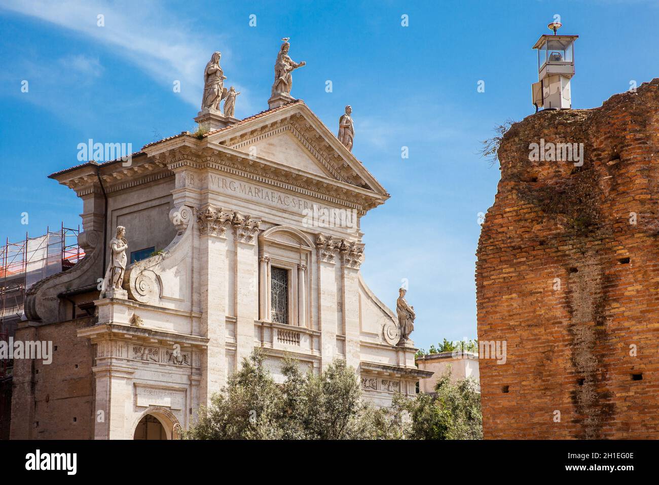 Church of Santa Francesca Romana at the Roman Forum in Rome Stock Photo ...