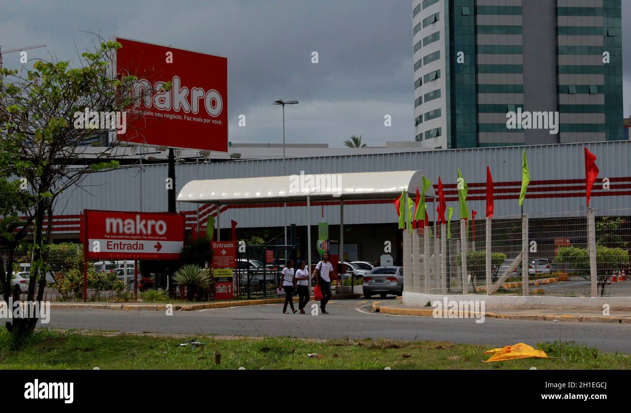 salvador, bahia / brazil - october 8, 2012: Macro supermarket facade on ...