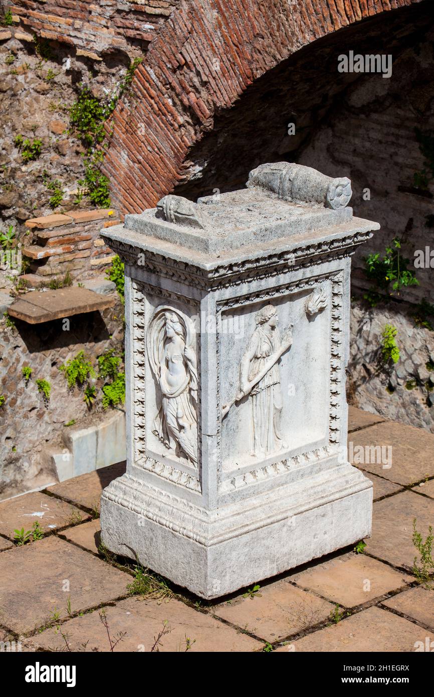 Detail of the beautiful stone carvings which decorated the ancient ...