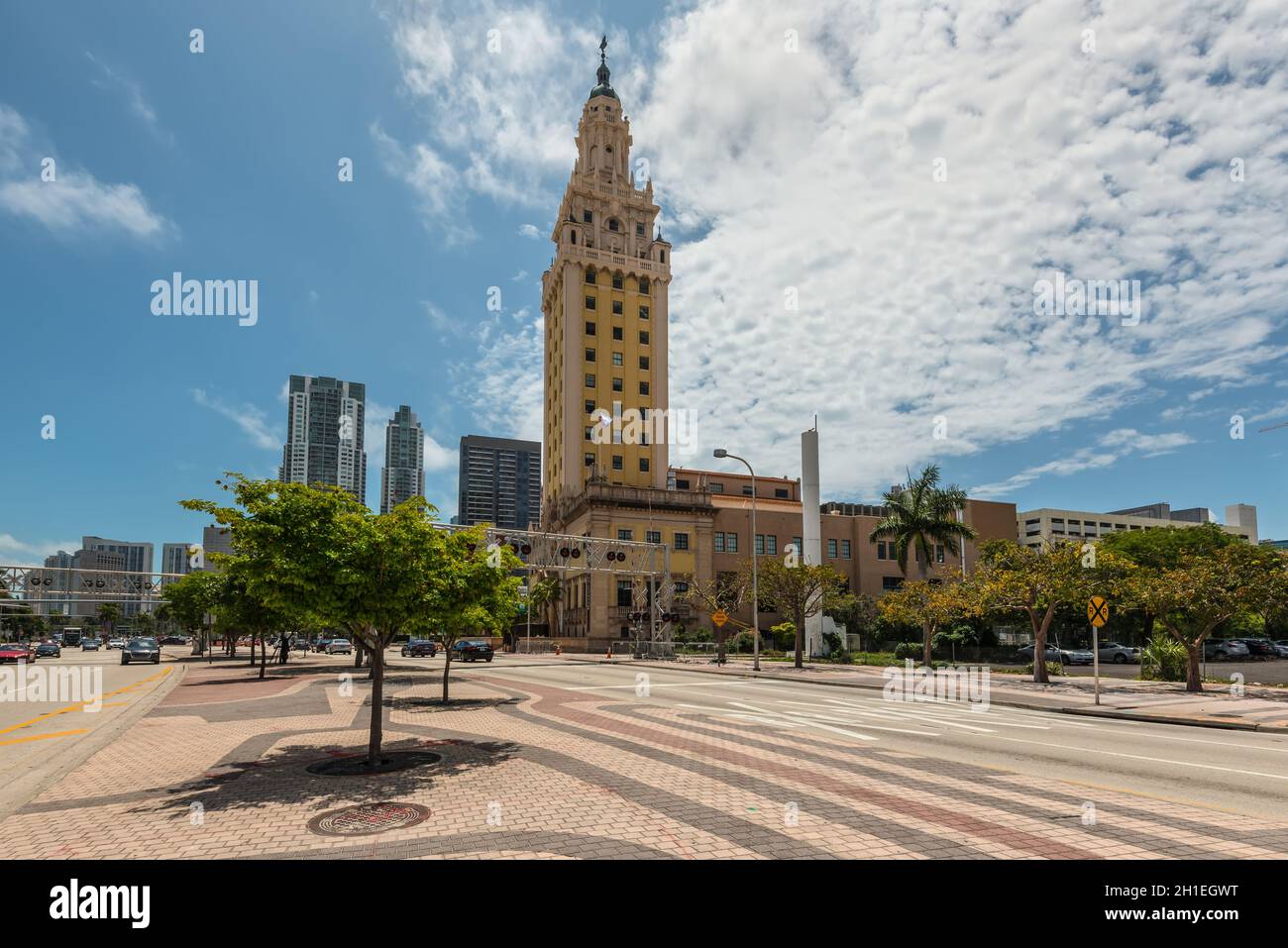 Miami, FL, United States - April 19, 2019: The Miami Freedom Tower ...
