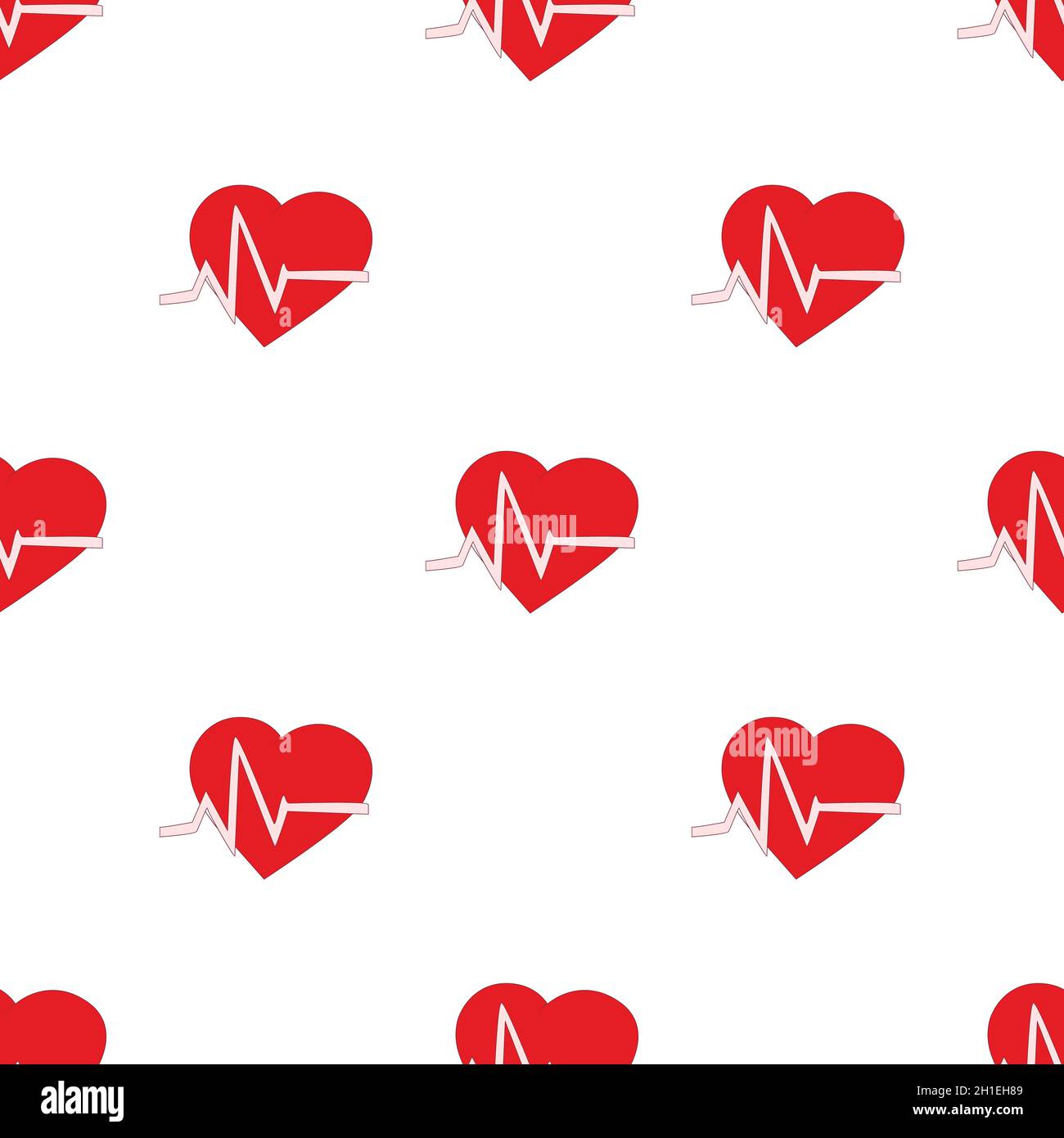 Heart beats pattern seamless background texture repeat wallpaper ...