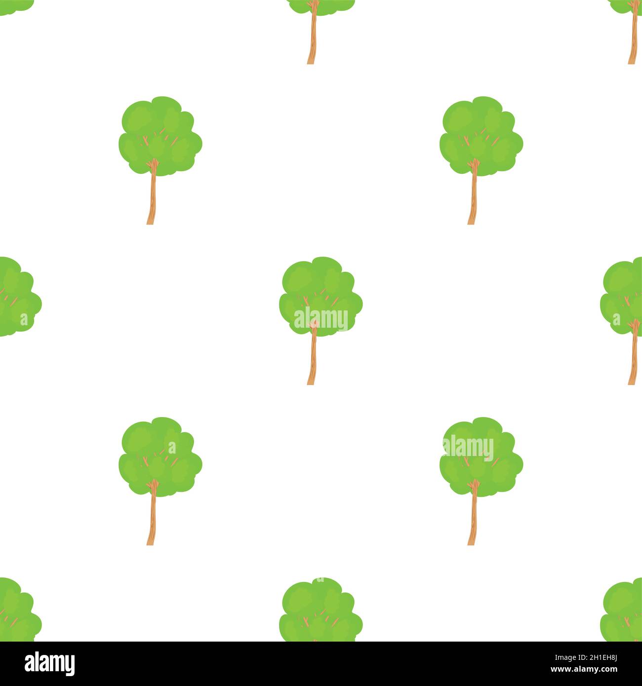 Green tree with a rounded crown pattern seamless background texture ...