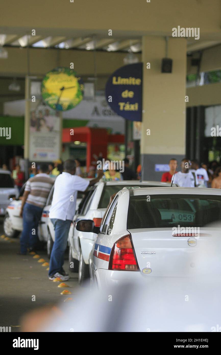 salvador, bahia / brazil - march 10, 2014: Taxi drivers are seen in a ...