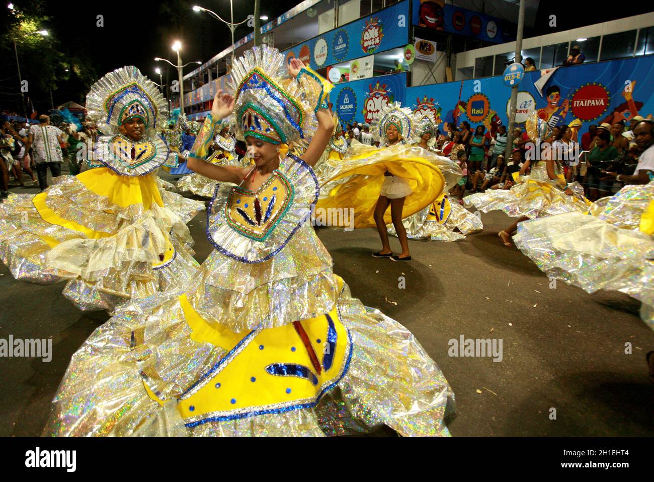 salvador, bahia / brazil - february 14, 2015: Members of the Afro Male ...