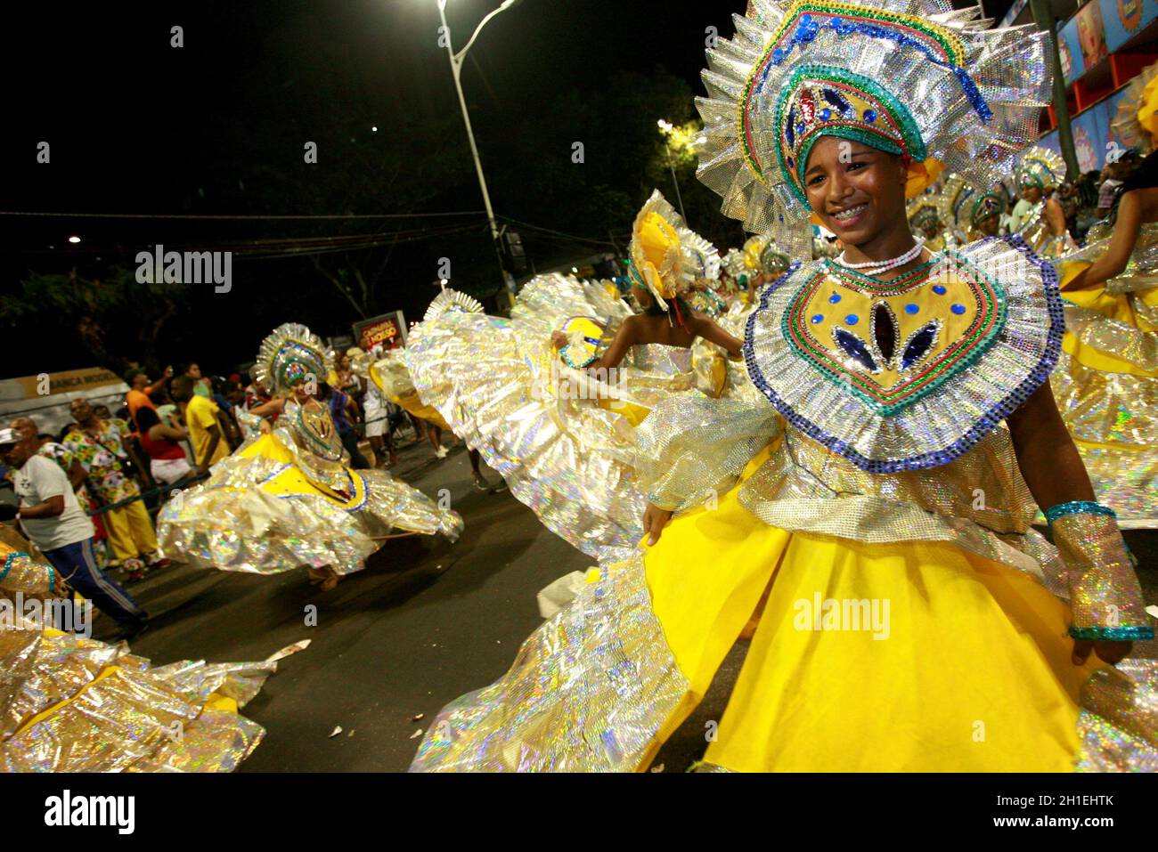 salvador, bahia / brazil - february 14, 2015: Members of the Afro Male ...