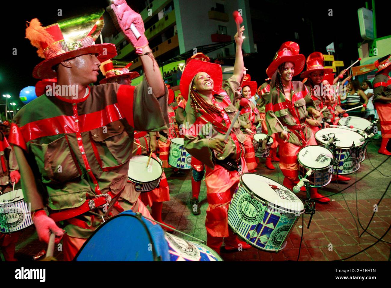 salvador, bahia / brazil - february 15, 2015: Members of the Cortejo ...