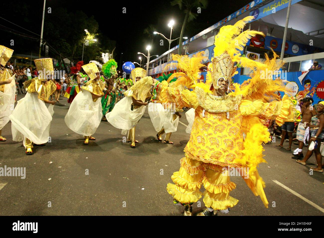 salvador, bahia / brazil - february 14, 2015: Members of the Afro Male ...