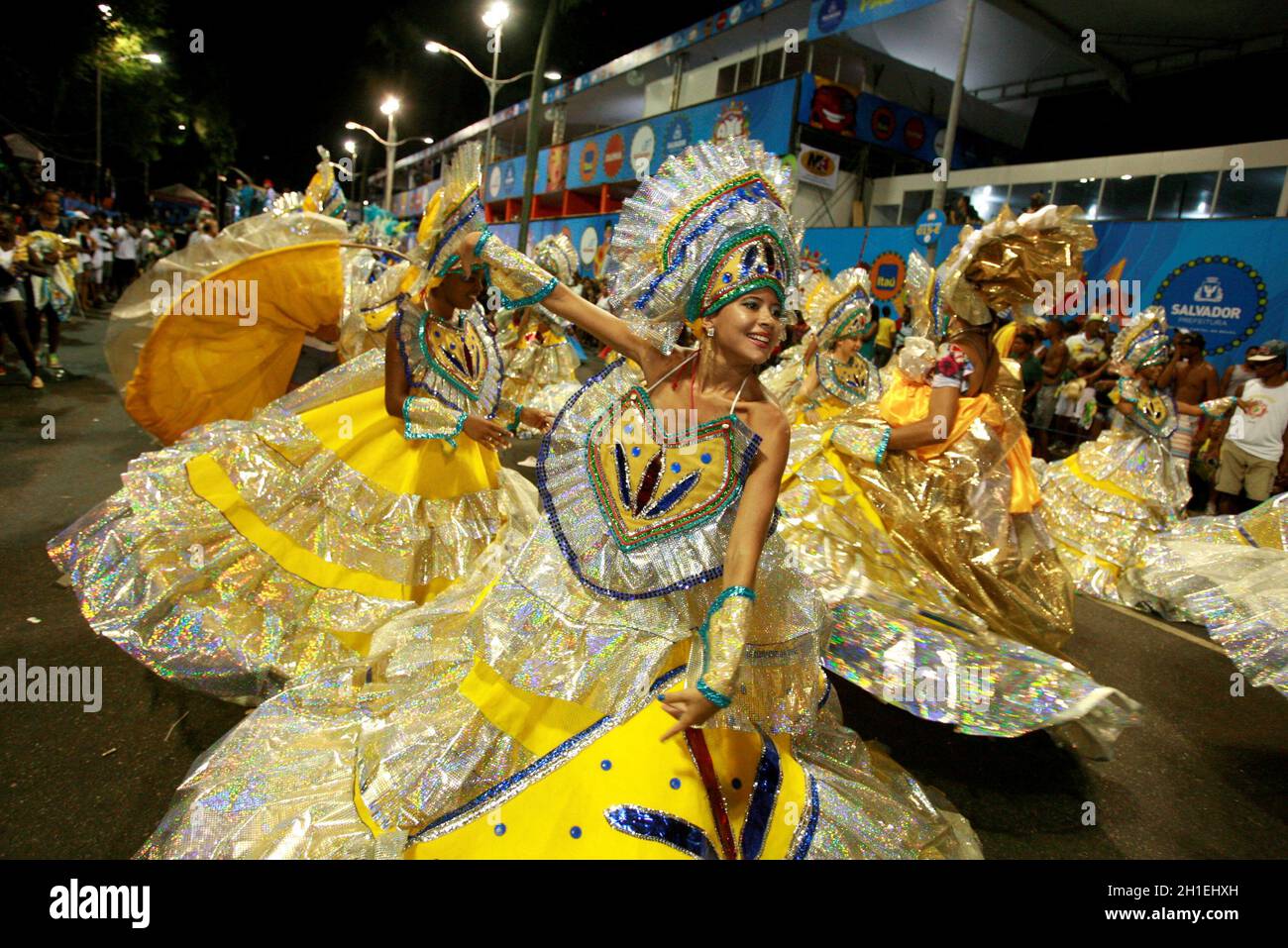 salvador, bahia / brazil - february 14, 2015: Members of the Afro Male ...