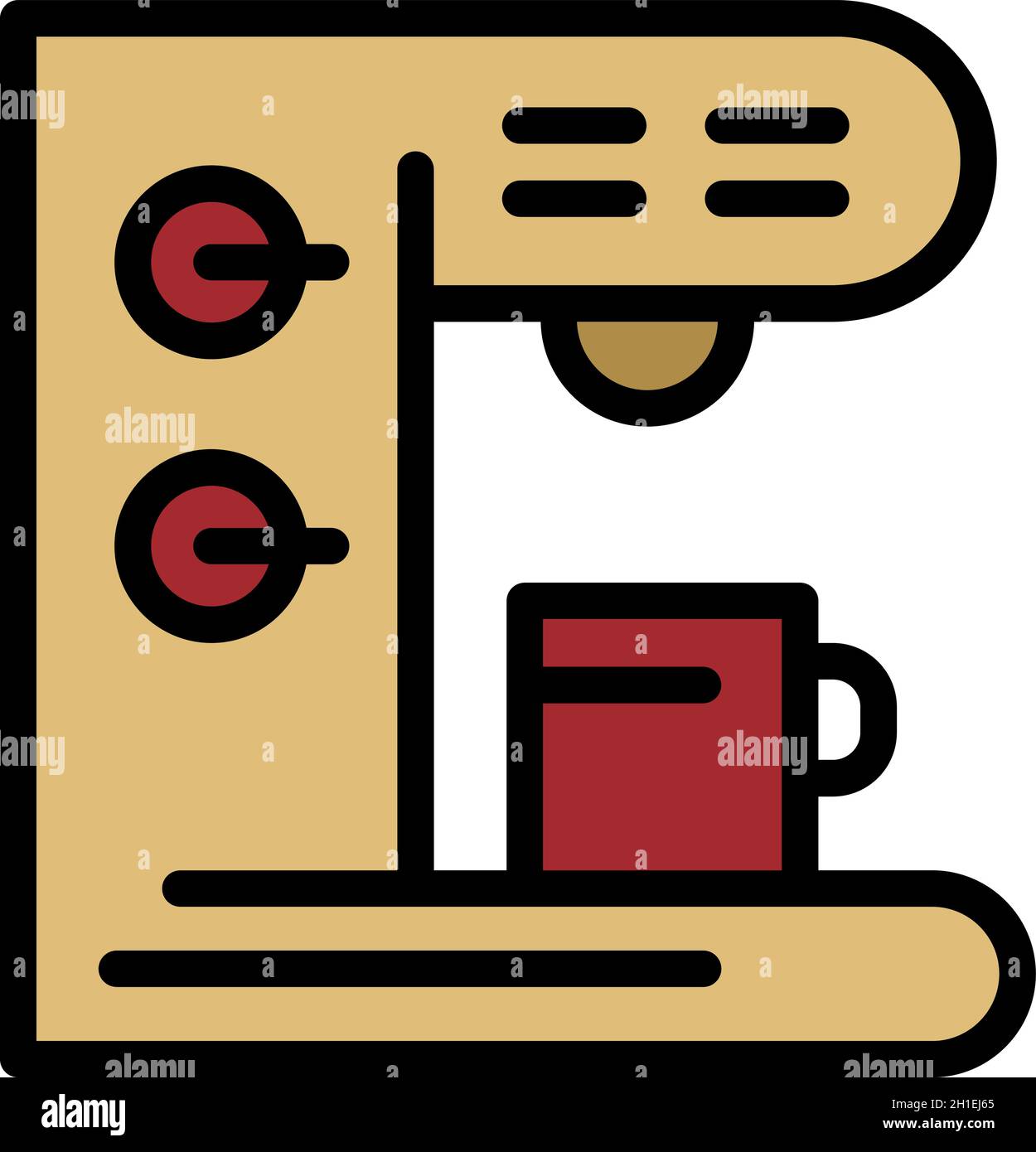 School coffee machine icon. Outline school coffee machine vector icon ...