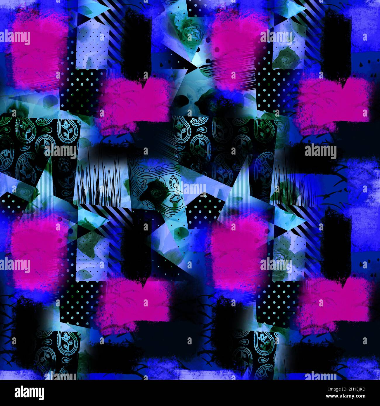 mixed print patterns, chained leopard pattern Stock Photo - Alamy