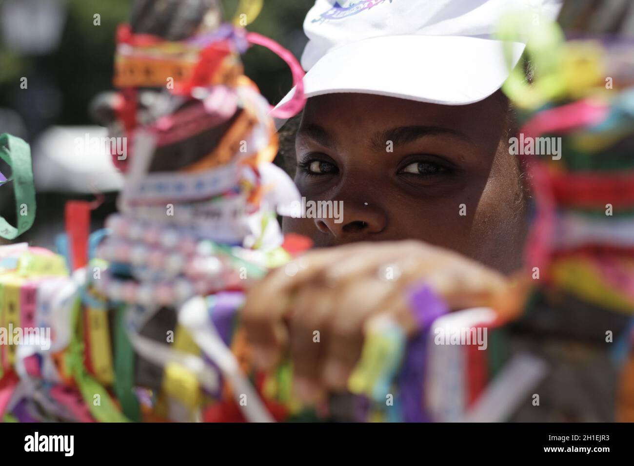 salvador, bahia / brazil - january 15, 2015: hand holds Senhor do ...