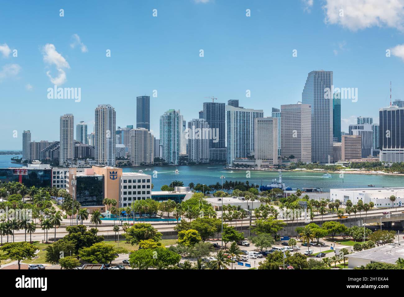 Miami, FL, United States - April 27, 2019: Downtown of Miami Skyline ...