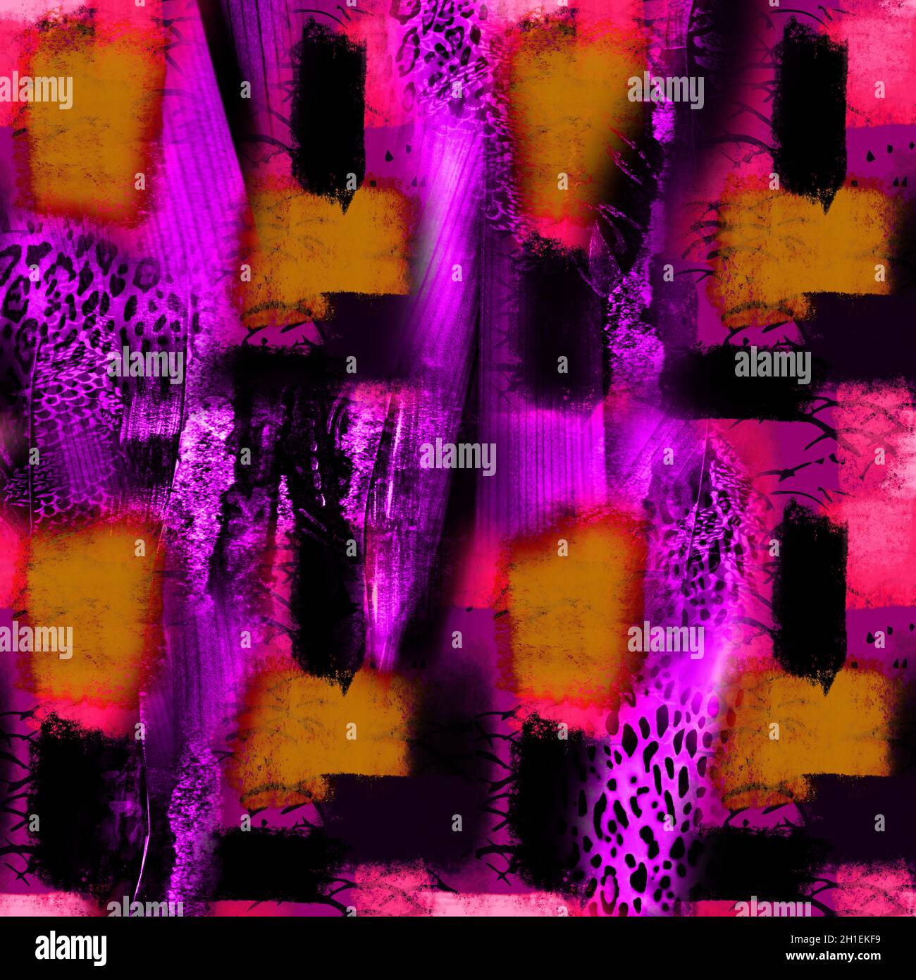 mixed print patterns, chained leopard pattern Stock Photo - Alamy