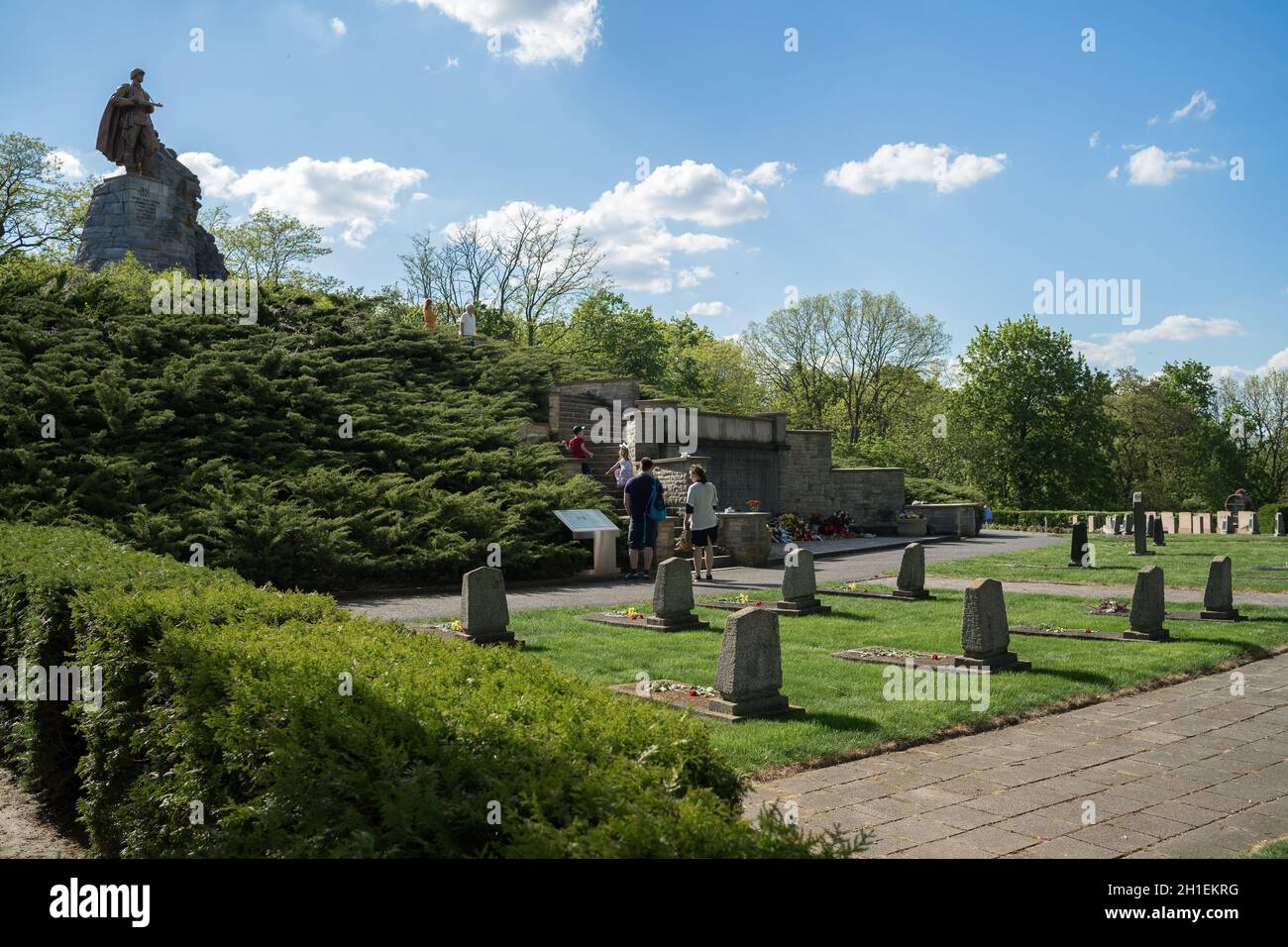 SEELOW, GERMANY - MAY 09, 2020: Monument to Soviet soldiers and a ...