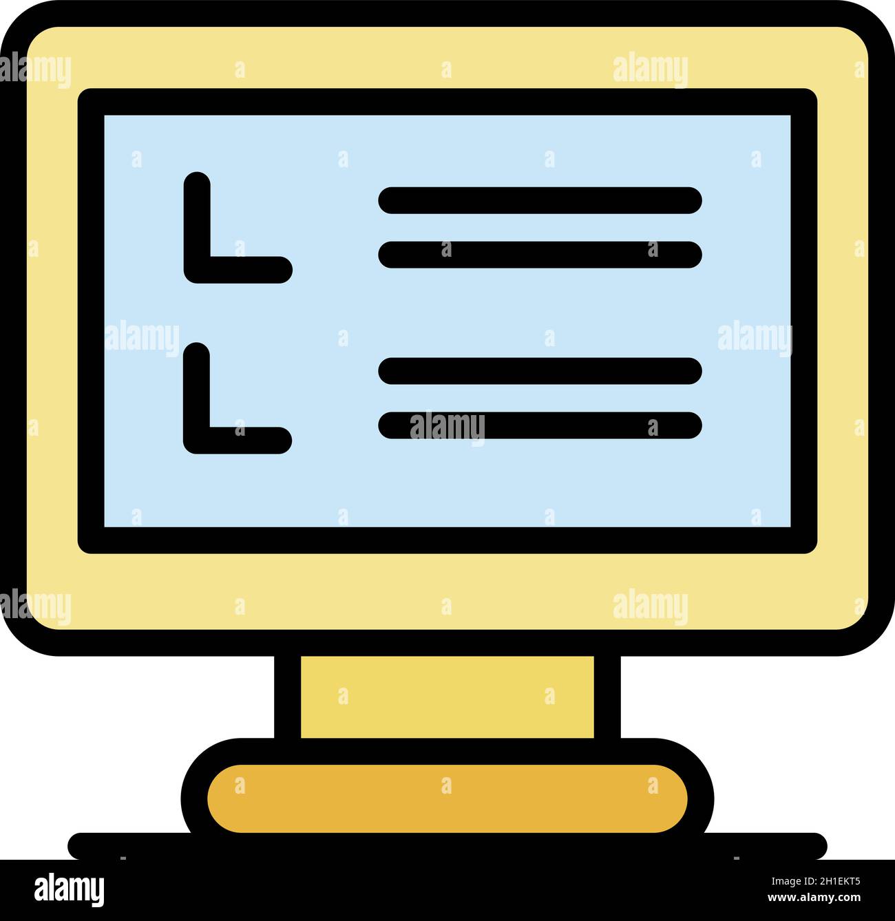 Inventory computer monitor icon. Outline inventory computer monitor ...