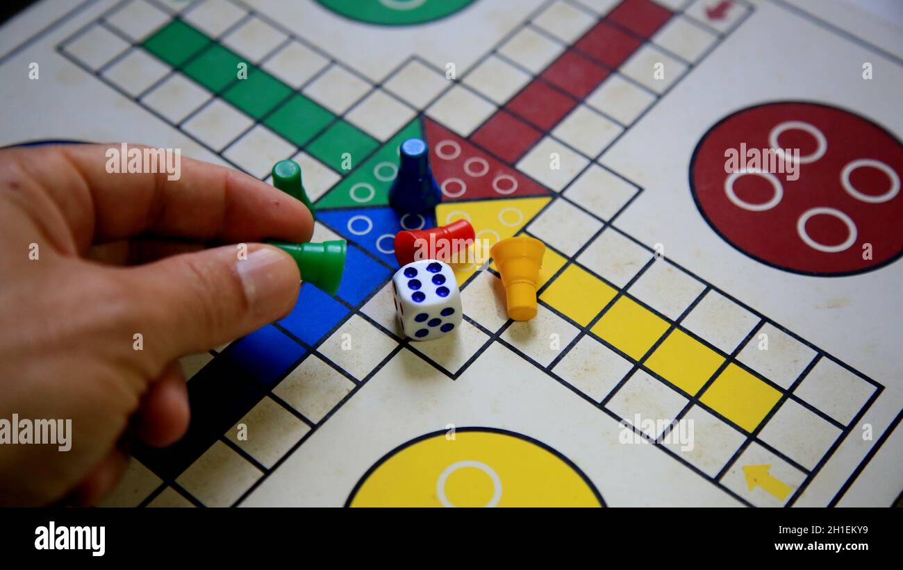 salvador, bahia / brazil - may 14, 2020: ludo game board. *** Local ...