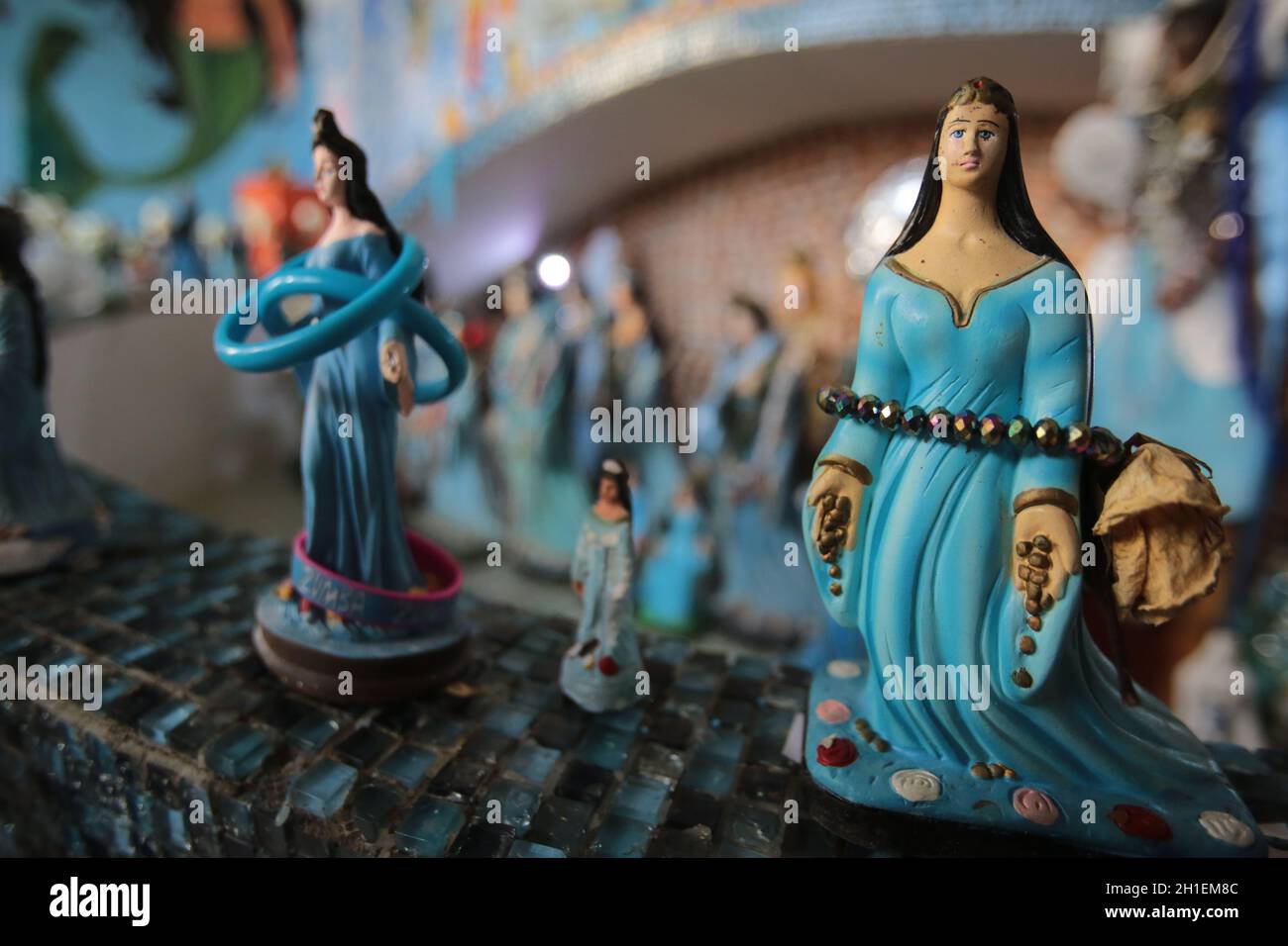 salvador, bahia / brazil - july 18, 2017: sculpture of the ore Yemanja ...