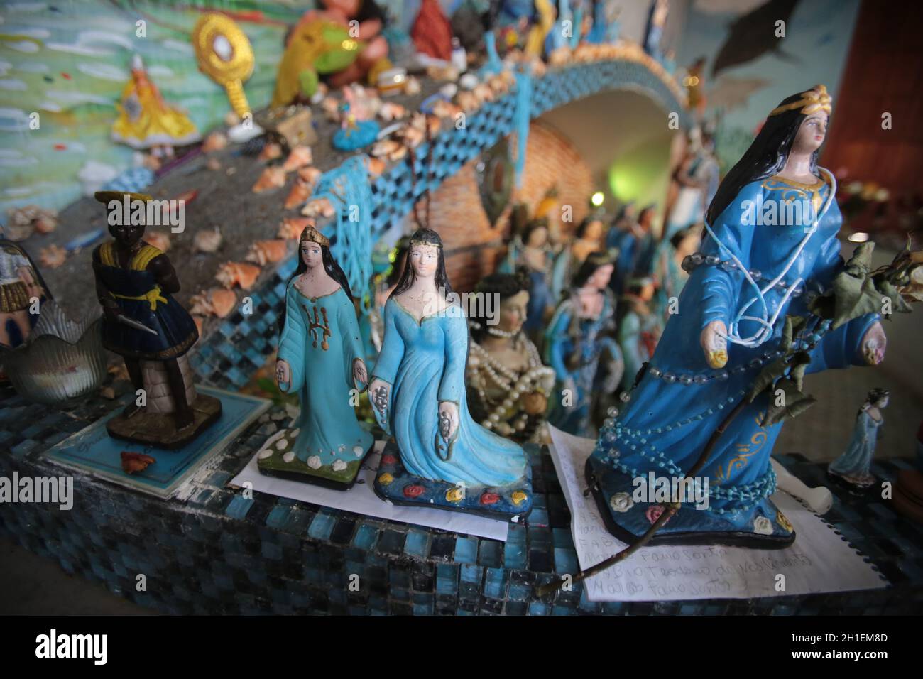 salvador, bahia / brazil - july 18, 2017: sculpture of the ore Yemanja ...