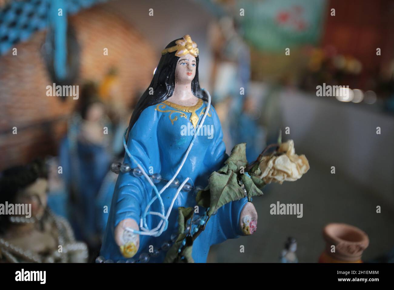 salvador, bahia / brazil - july 18, 2017: sculpture of the ore Yemanja ...