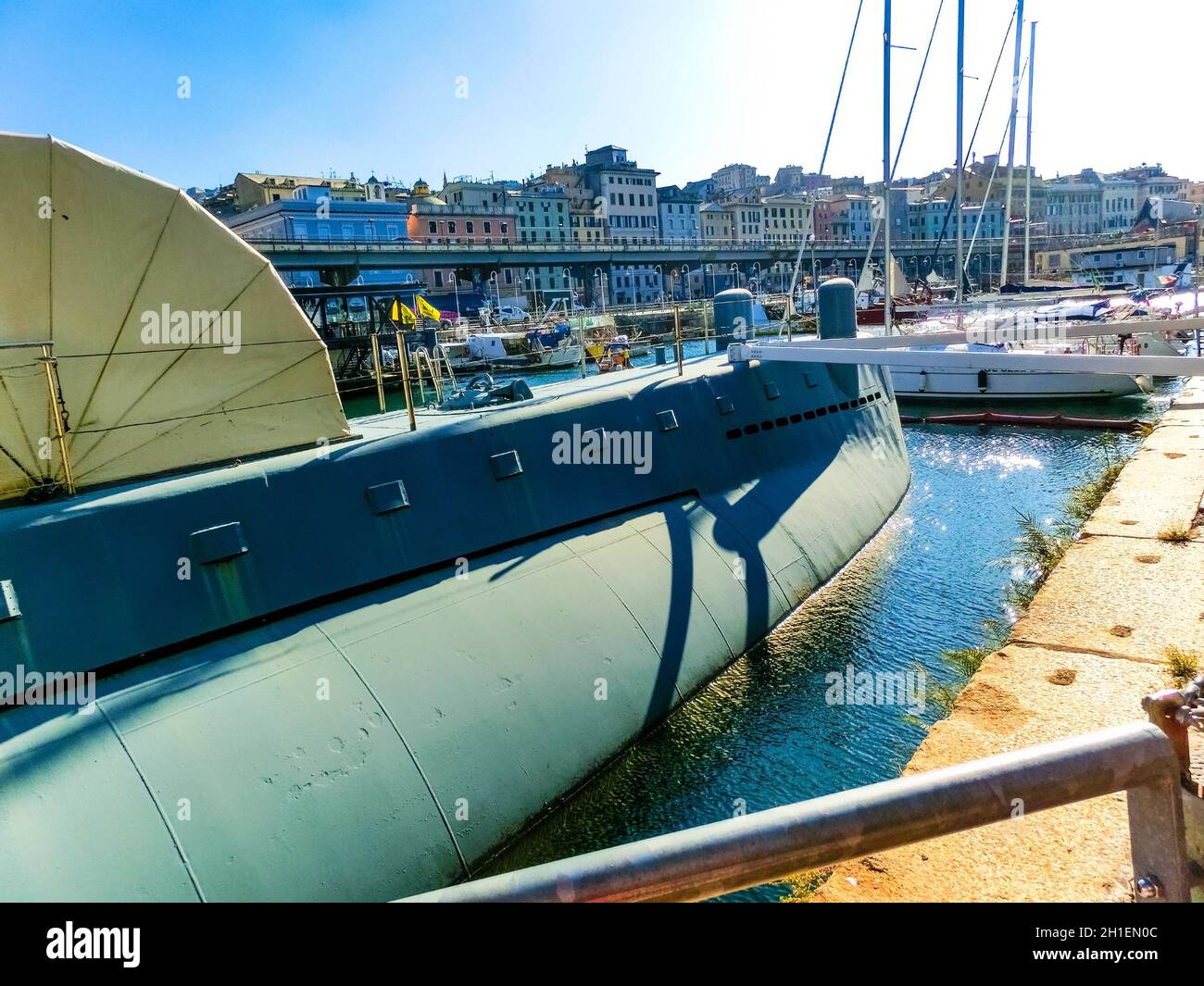 Genoa, Italy - September 11, 2019: Nazario Sauro 518 submarine is a ...