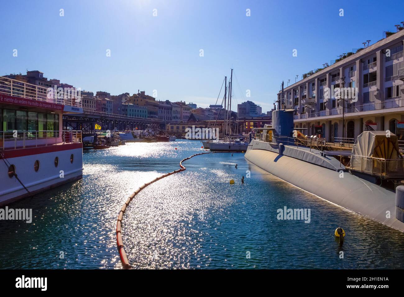 Genoa, Italy - September 11, 2019: Nazario Sauro 518 submarine is a ...