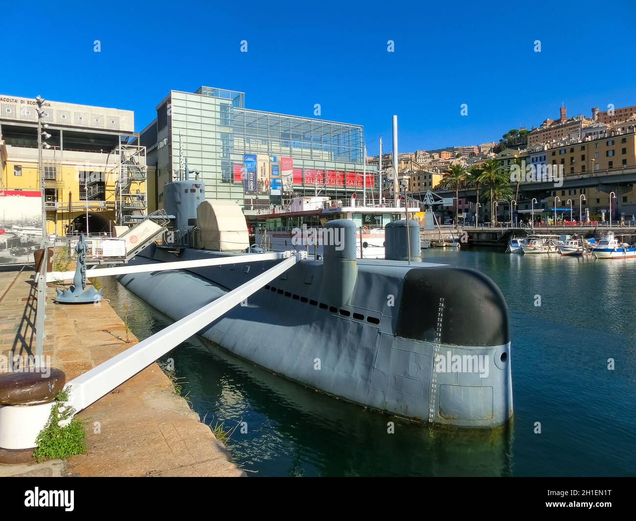 Genoa, Italy - September 11, 2019: Nazario Sauro 518 submarine is a ...