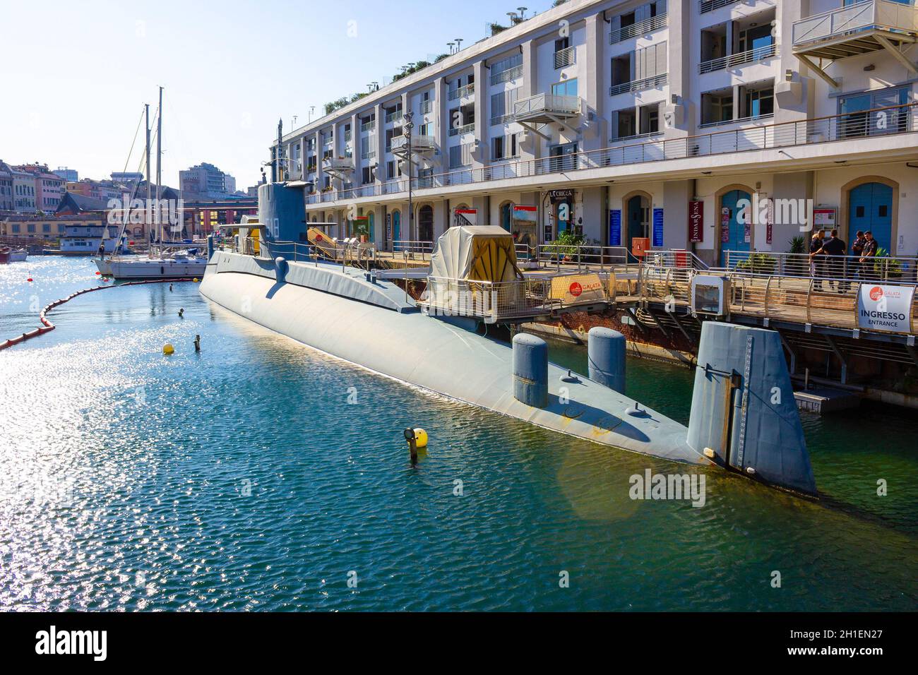 Genoa, Italy - September 11, 2019: Nazario Sauro 518 submarine is a ...