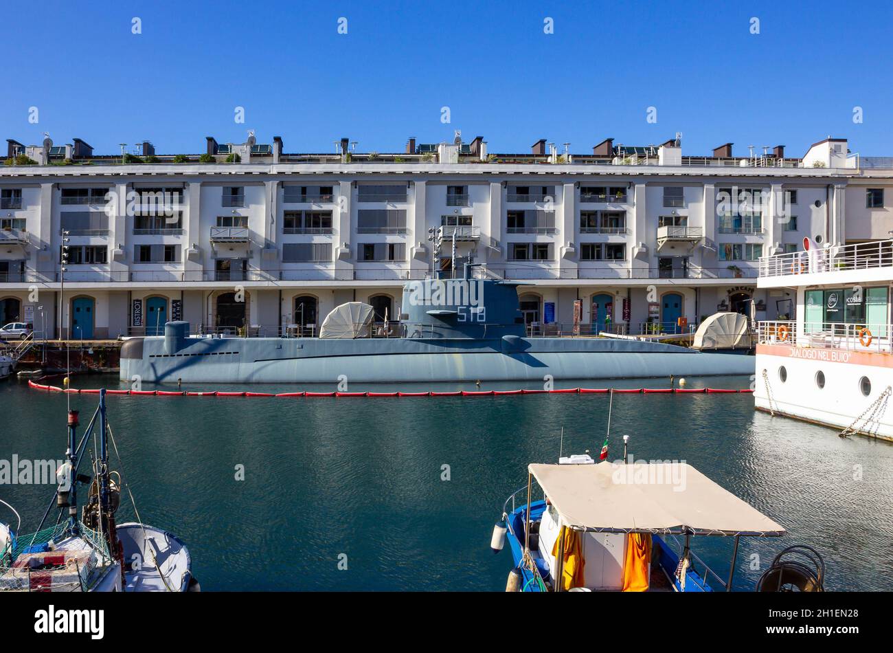 Genoa, Italy - September 11, 2019: Nazario Sauro 518 submarine is a ...