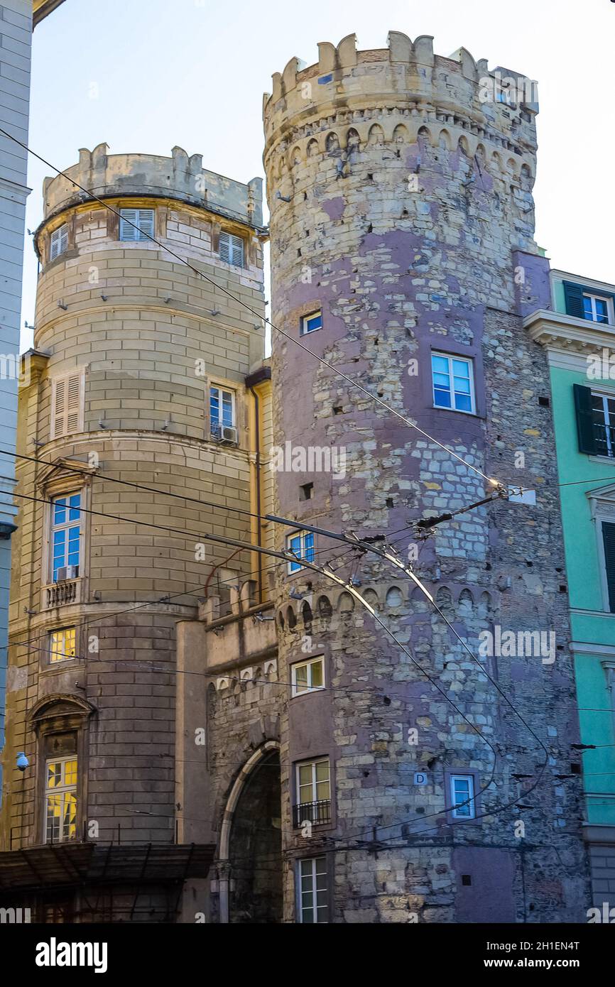 View of the seaport of Genoa at Italy Stock Photo - Alamy