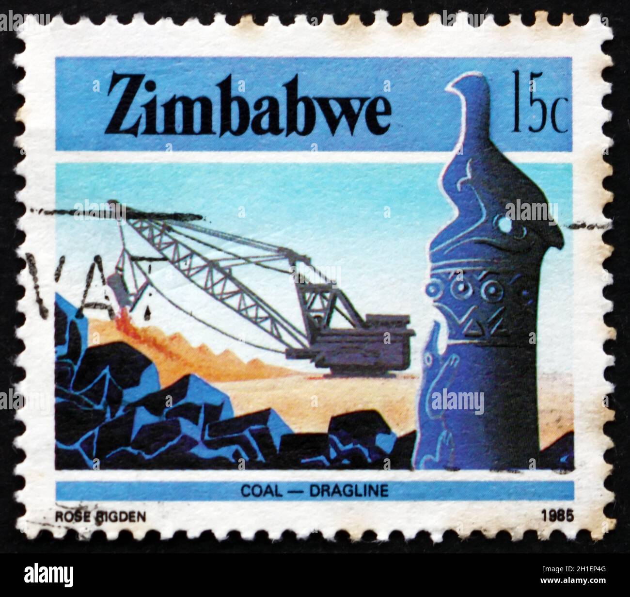 Old zimbabwe postage stamp hi-res stock photography and images - Alamy