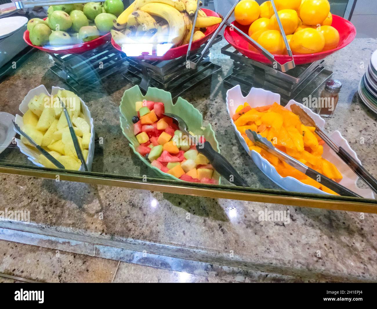 Dining Room Buffet aboard abstract cruise ship Stock Photo - Alamy