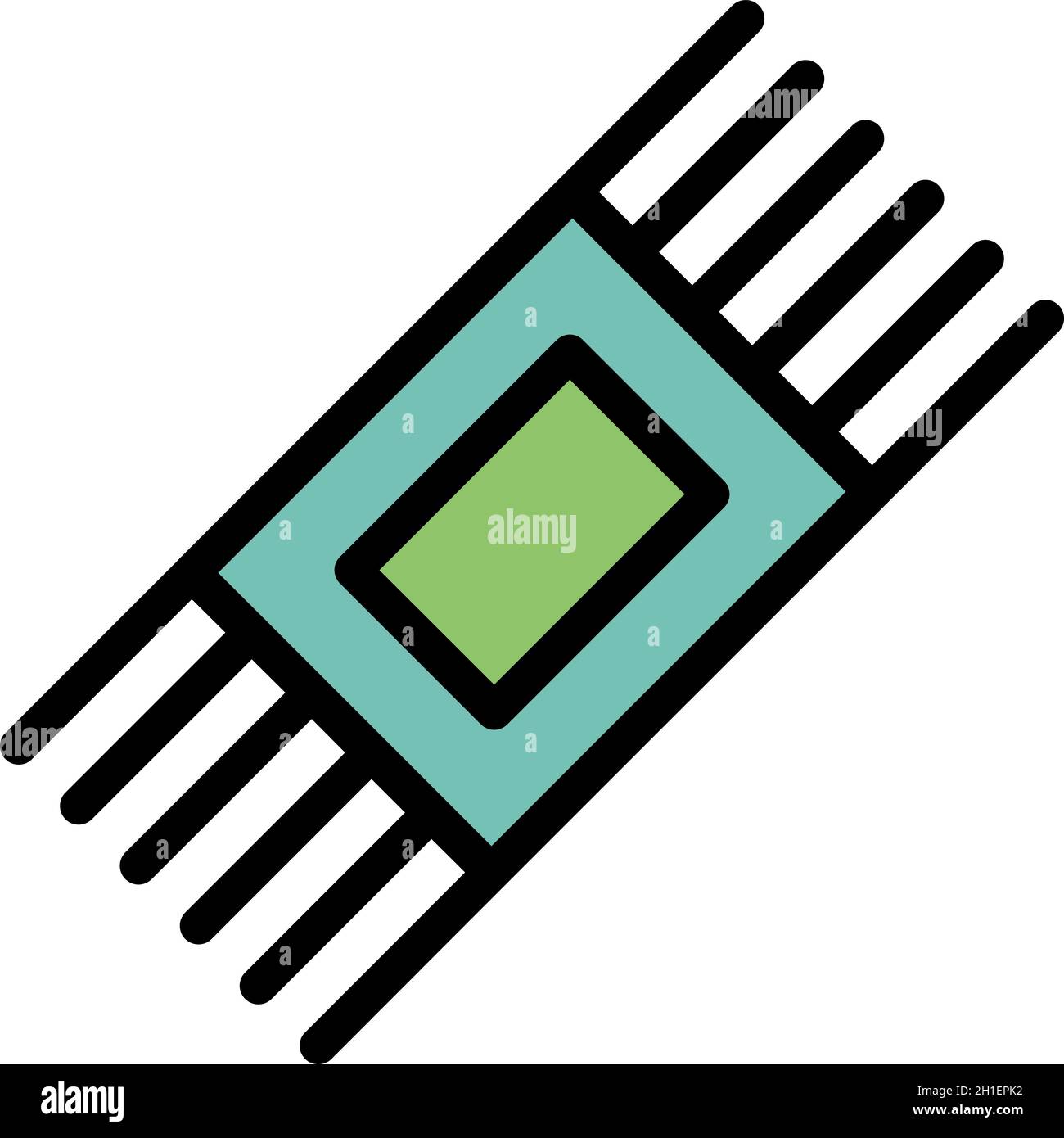 Smartphone processor icon. Outline smartphone processor vector icon ...