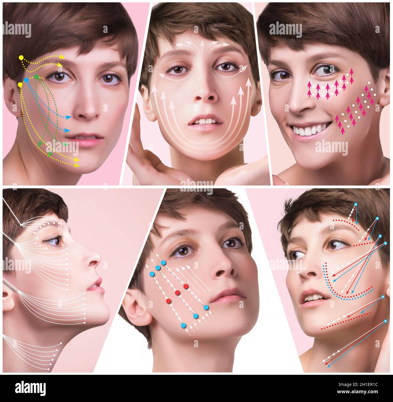 Young female with clean fresh skin. Beautiful woman. Female face and ...