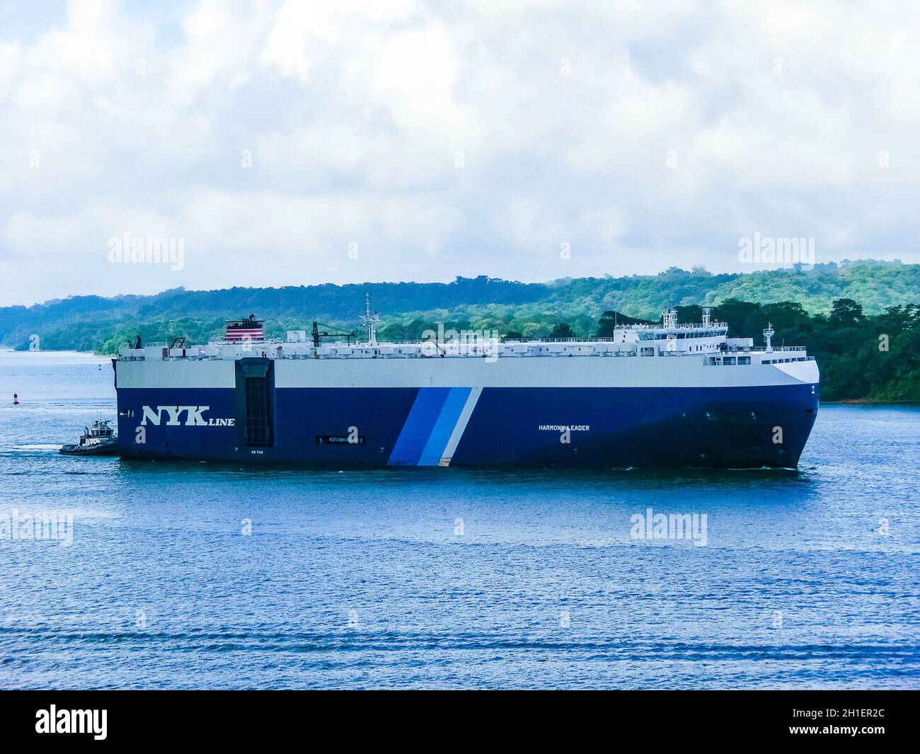 Panama Canal, Panama - December 7, 2019: The container cargo ship at ...