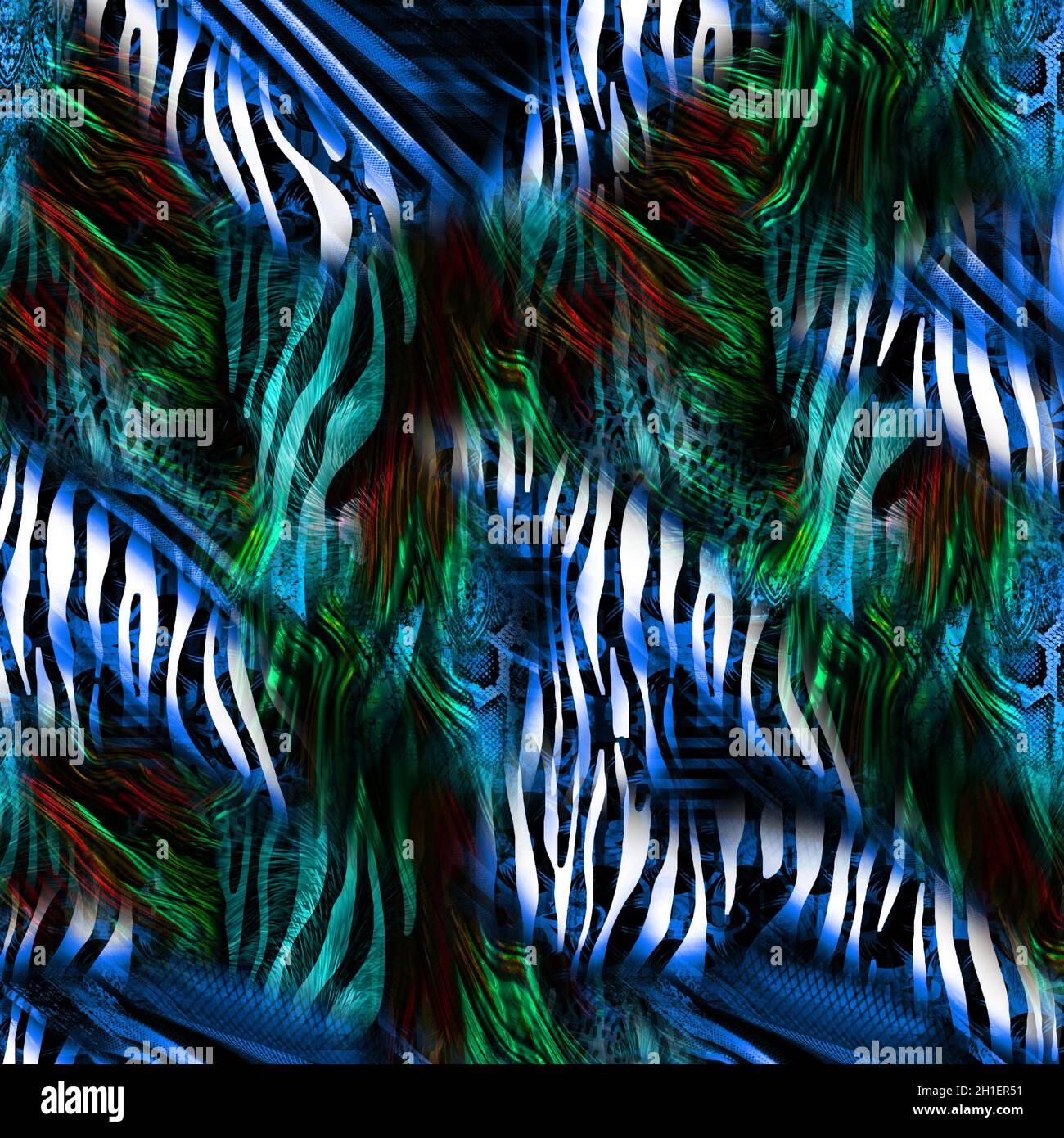 mixed print patterns, chained leopard pattern Stock Photo - Alamy
