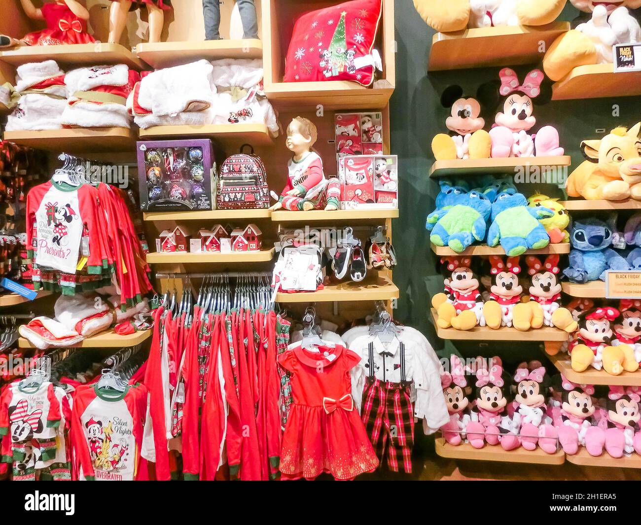 Miami, USA - November 30, 2019: The colorful toys at Disney store ...