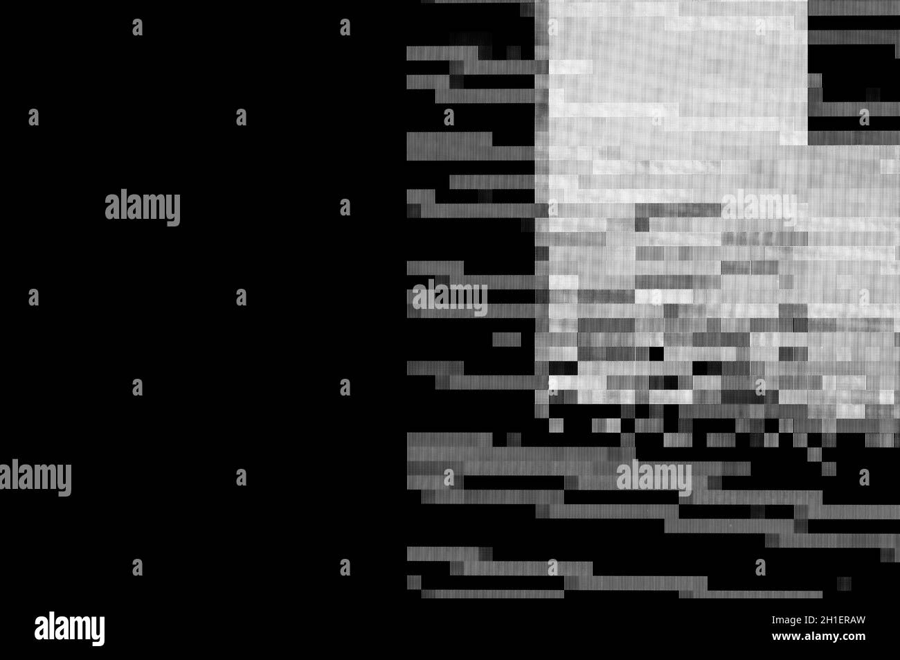 Abstract black and white pixel pattern background Stock Photo - Alamy