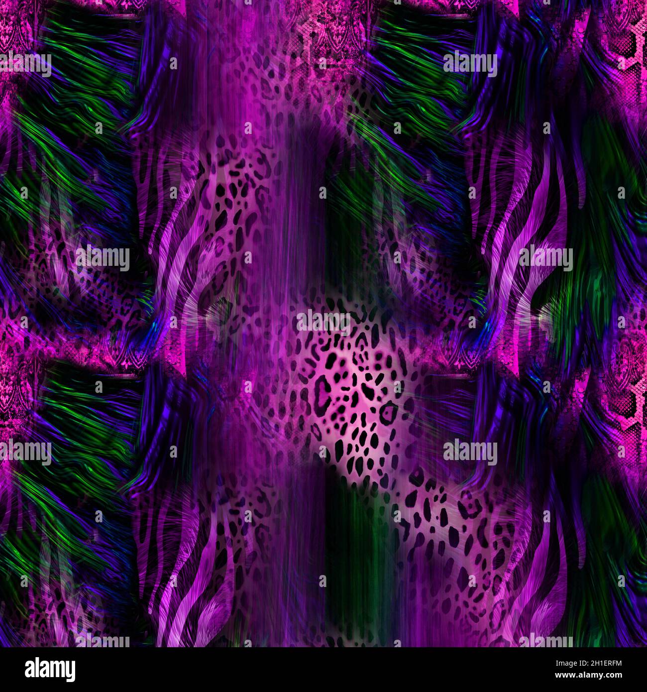 mixed print patterns, chained leopard pattern Stock Photo - Alamy
